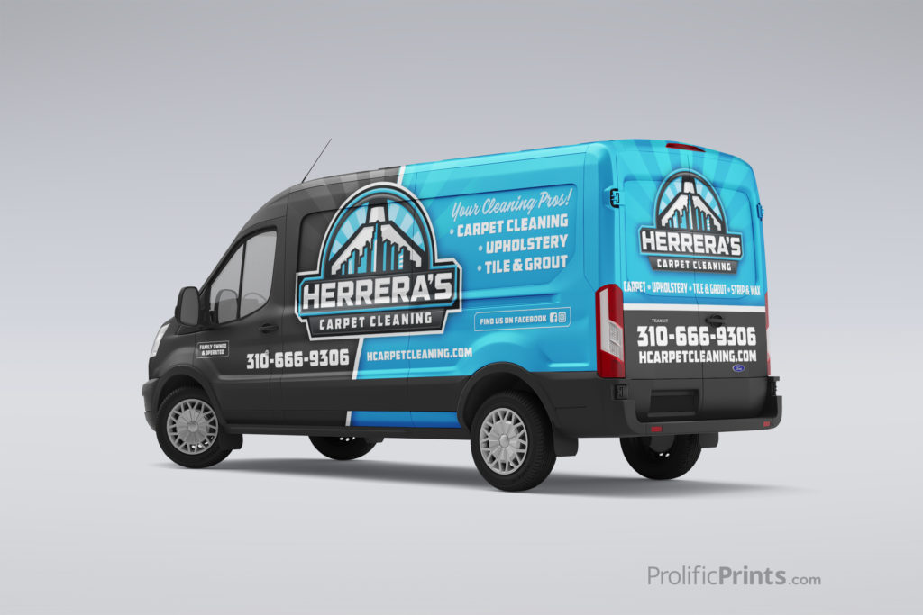 Herreras Carpet Cleaning Wrap Design – Prolific Brand Design